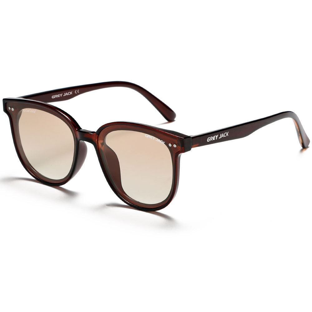GREY JACK Round Polarized TR90 Full Rim Sunglasses for Women Men 3351 ...