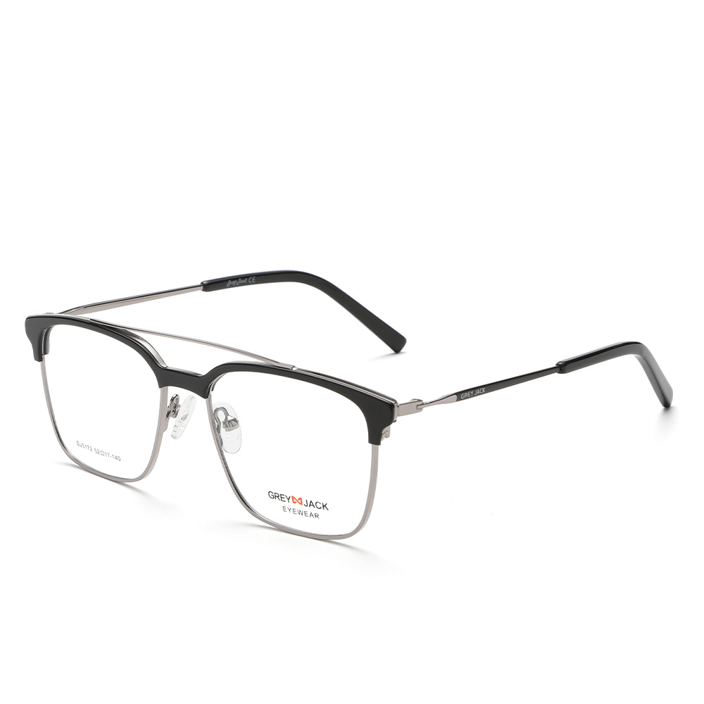 GREY JACK Classic Square Metal Eyeglasses Frame for Men Women 5172 ...