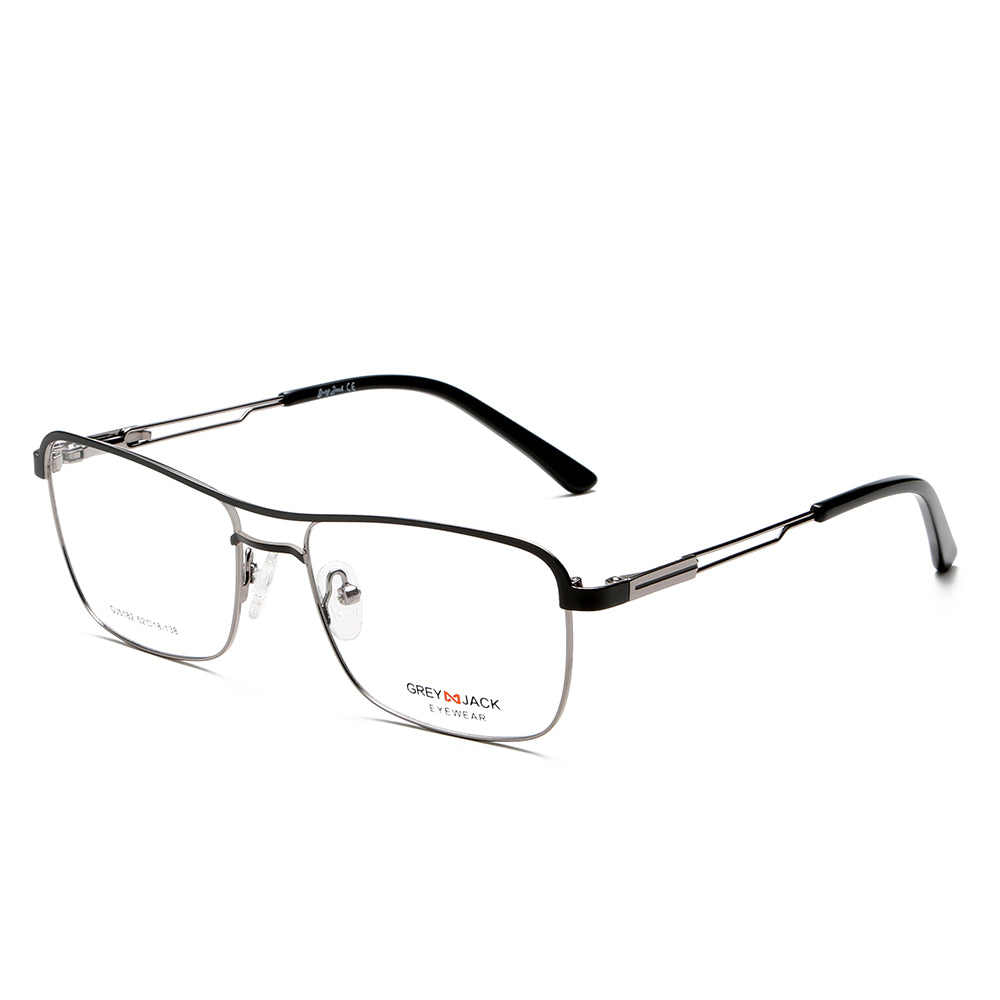 GREY JACK Rectangle Chasma Frame Branded Design Glasses Eye Protection ...