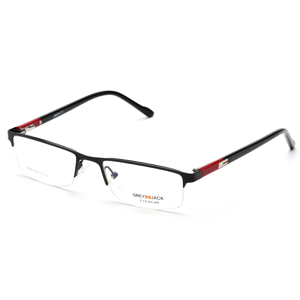 GREY JACK Small Size Metal Half Rim Rectangle Spectacle Frame 8008 ...