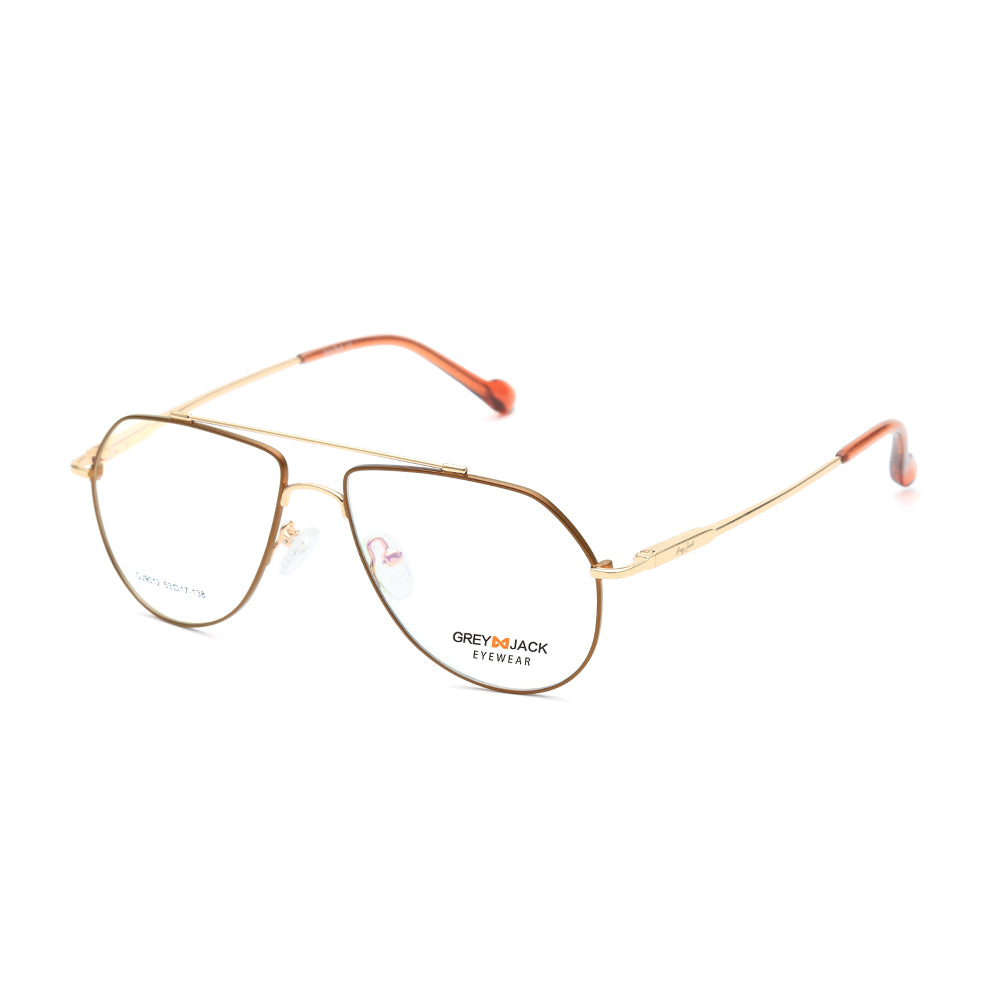 GREY JACK Full Rim Pilot Shape Metal Spectacle Frame for Men 9012 ...
